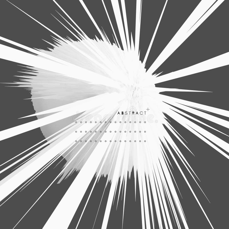 Background with Exploding Rays. Abstract Vector Illustration with ...