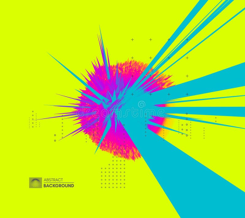 Background with Exploding Rays. Abstract Vector Illustration with ...