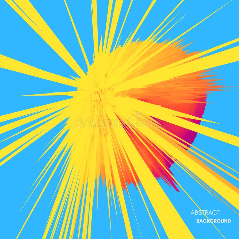 Background with Exploding Rays. Abstract Vector Illustration with ...