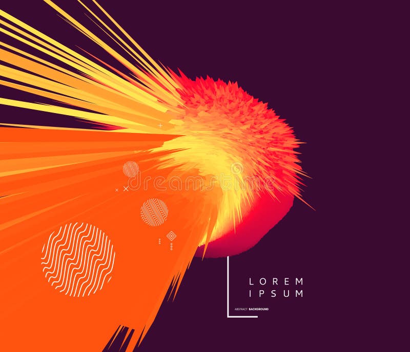 Background with Exploding Rays. Abstract Vector Illustration with ...