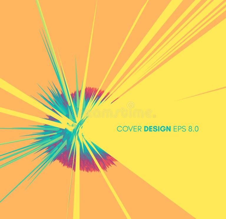 Background with Exploding Rays. Abstract Vector Illustration with ...