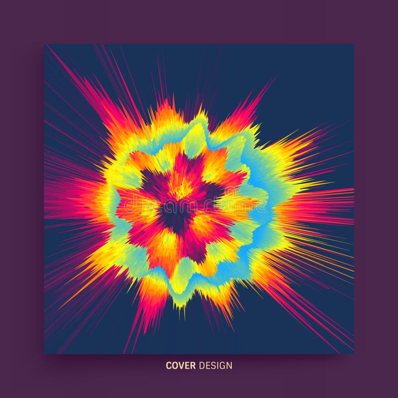 Background with Exploding Rays. Abstract Vector Illustration with ...