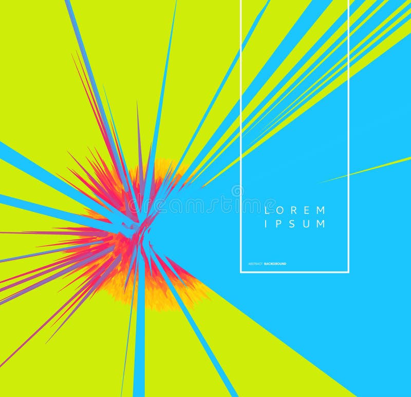 Background with Exploding Rays. Abstract Vector Illustration with ...