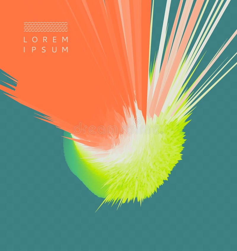 Background with Exploding Rays. Abstract Vector Illustration with ...