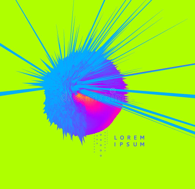 Background with Exploding Rays. Abstract Vector Illustration with ...