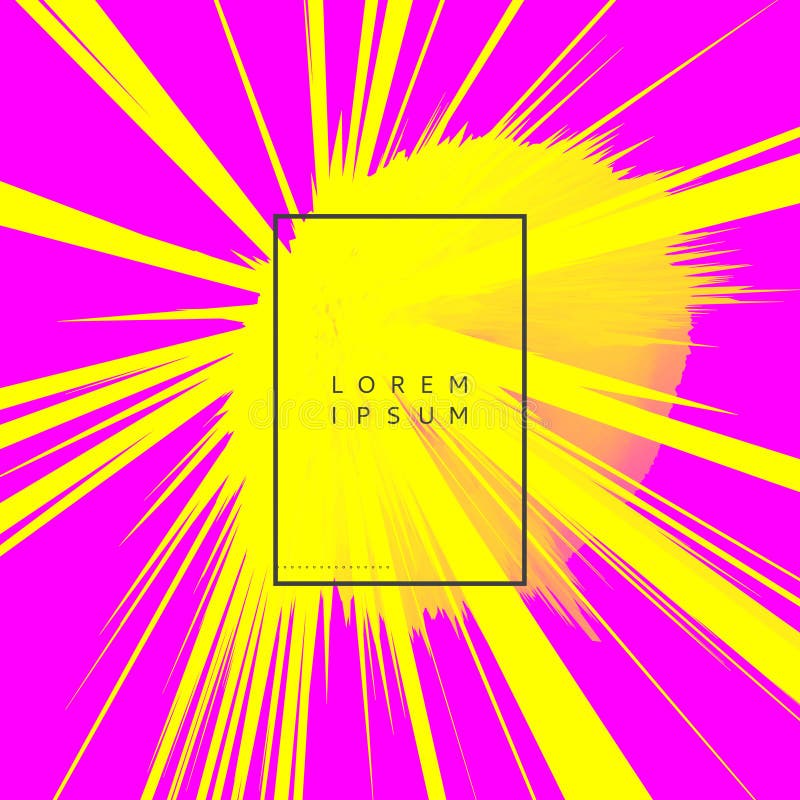 Background with Exploding Rays. Abstract Vector Illustration with ...