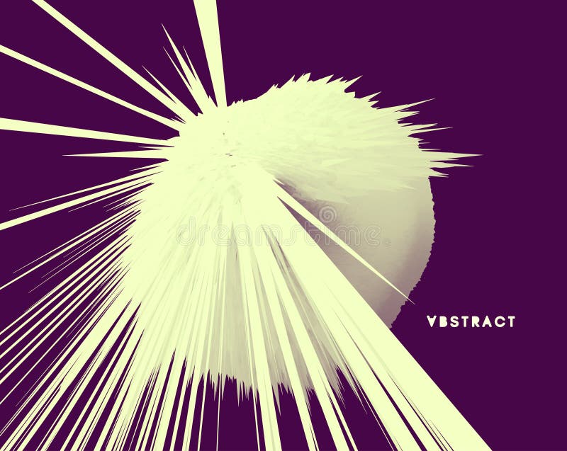 Background with Exploding Rays. Abstract Vector Illustration with ...