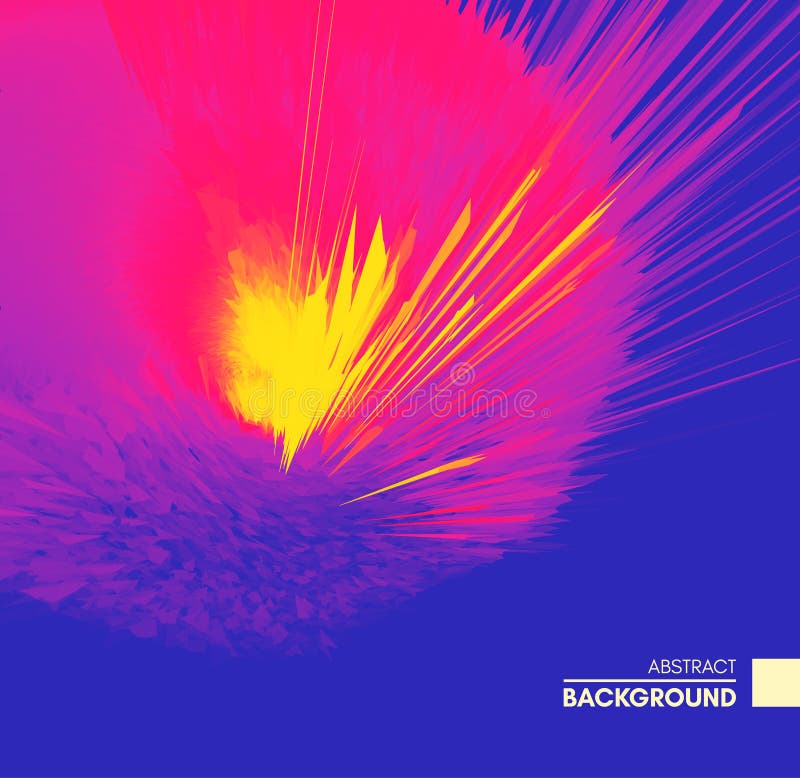 Background with Exploding Rays. Abstract Vector Illustration with ...
