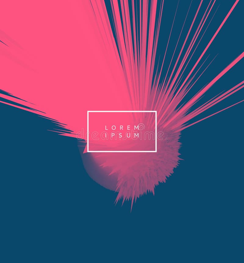 Background with Exploding Rays. Abstract Vector Illustration with ...