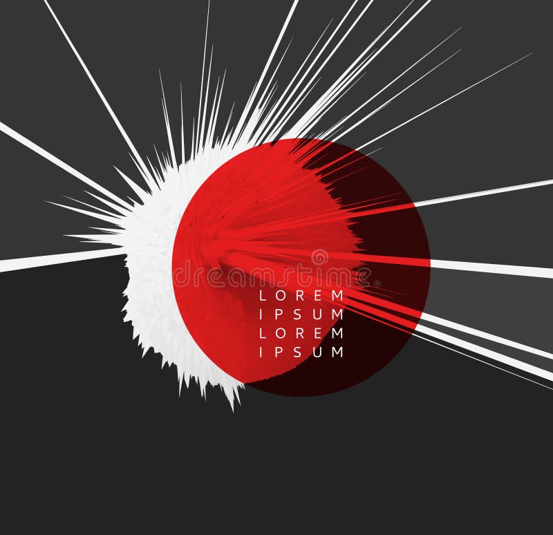 Background with Exploding Rays. Abstract Vector Illustration with ...