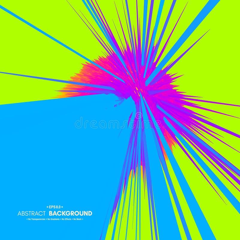 Background with Exploding Rays. Abstract Vector Illustration with ...