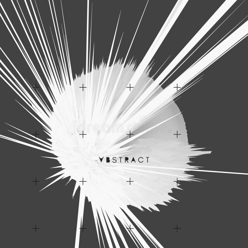 Background with Exploding Rays. Abstract Vector Illustration with ...