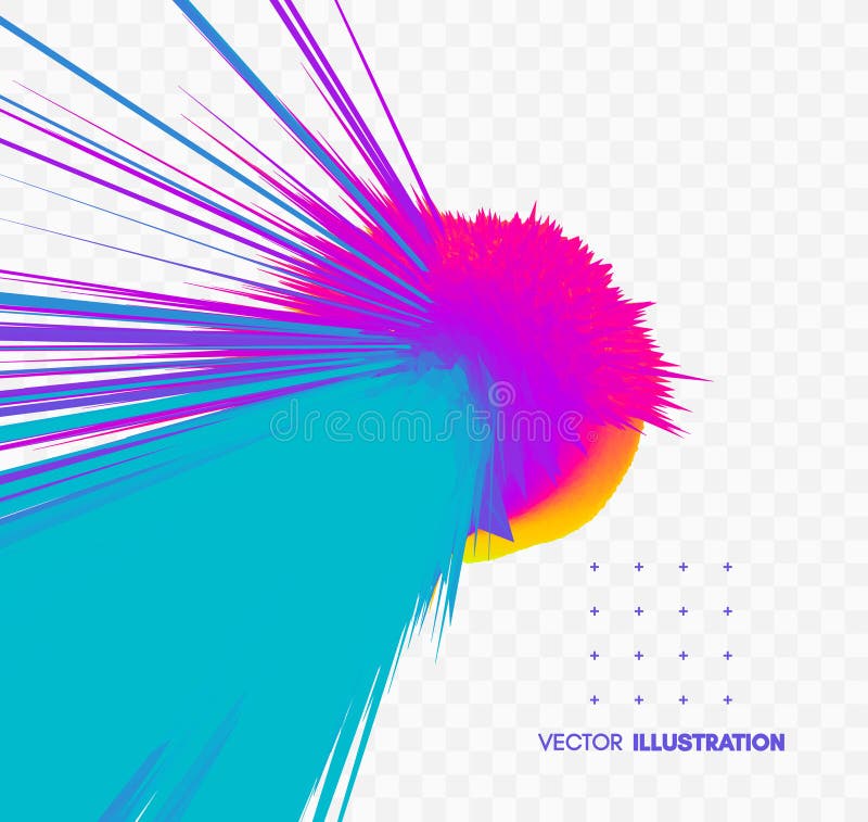 Background with Exploding Rays. Abstract Vector Illustration with ...