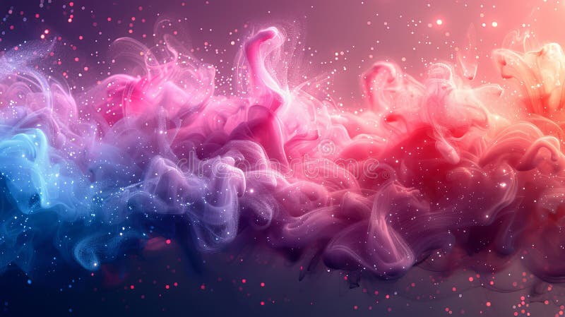 The Background is an Explosion of Muted Colors of Ink Paint with an ...