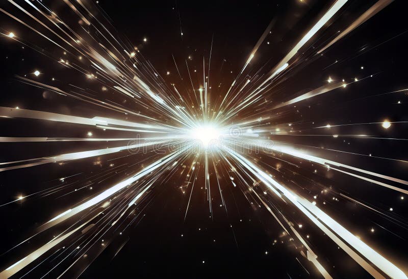 Background with Explosion. Starburst Dynamic Lines. Solar or Starlight ...