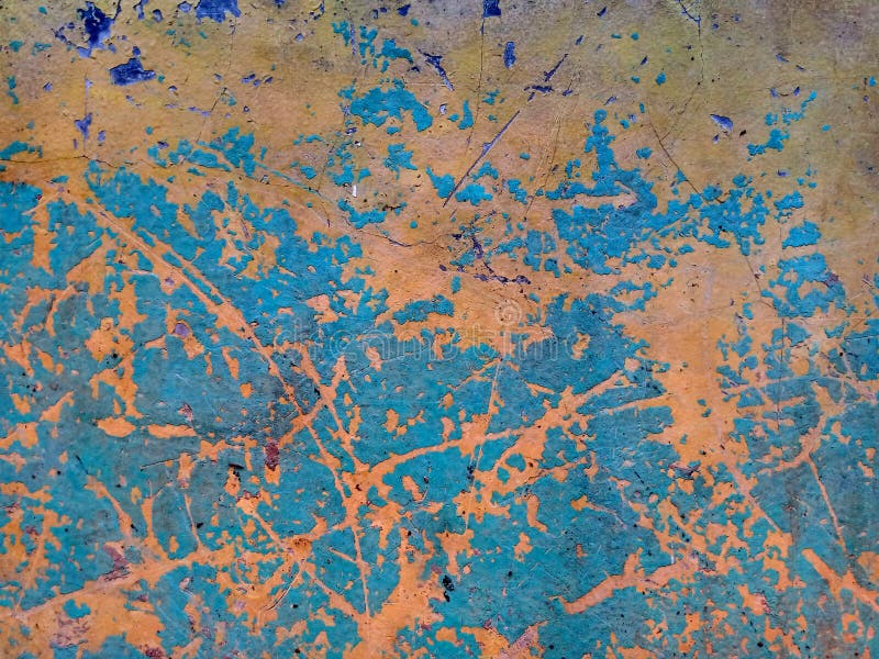 Background of Faded Blue and Grey Paint on the Wall Stock Photo - Image ...