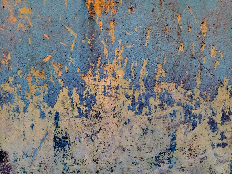 Background of Faded Blue and White Paint on the Wall Stock Photo ...