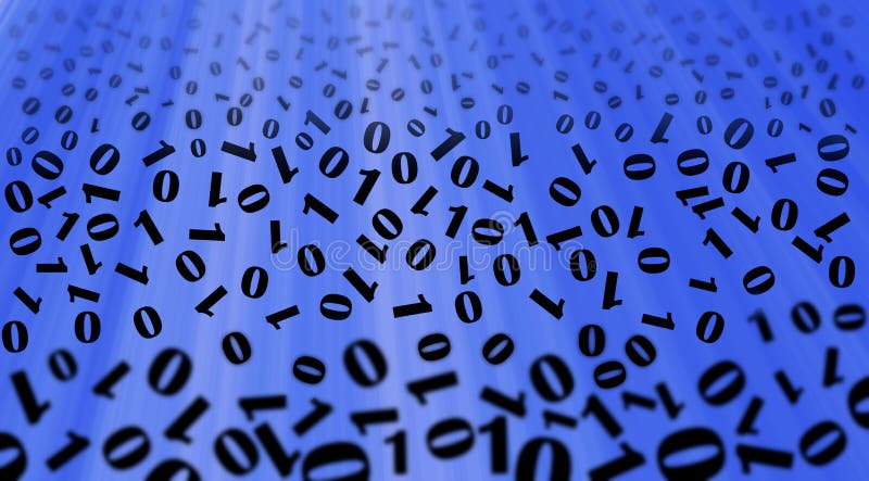 Background with Falling Binary Code. Programming Stock Illustration ...