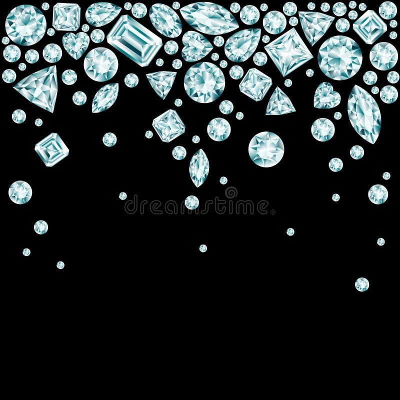 Falling diamonds stock illustration. Illustration of jewelry - 6394115