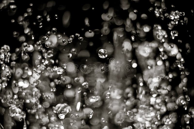 Background of Falling Drops of Water on Black a Lot of Space for Text ...