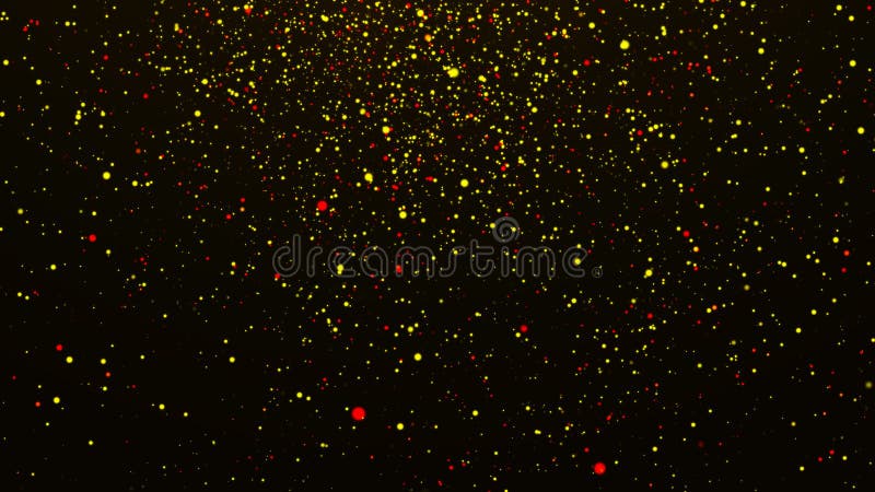 Background of Falling Magic Dust Particles. Energy Flow of Golden ...