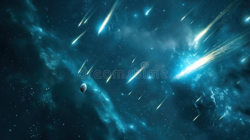 Background of Falling Meteorites in the Sky Stock Photo - Image of ...