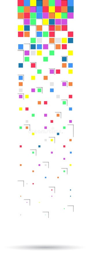 Background of Falling Squares Stock Vector - Illustration of generate ...