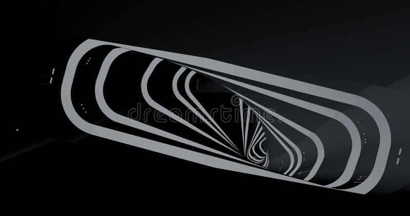 Fantastic endless tunnel. stock illustration. Illustration of abstract ...