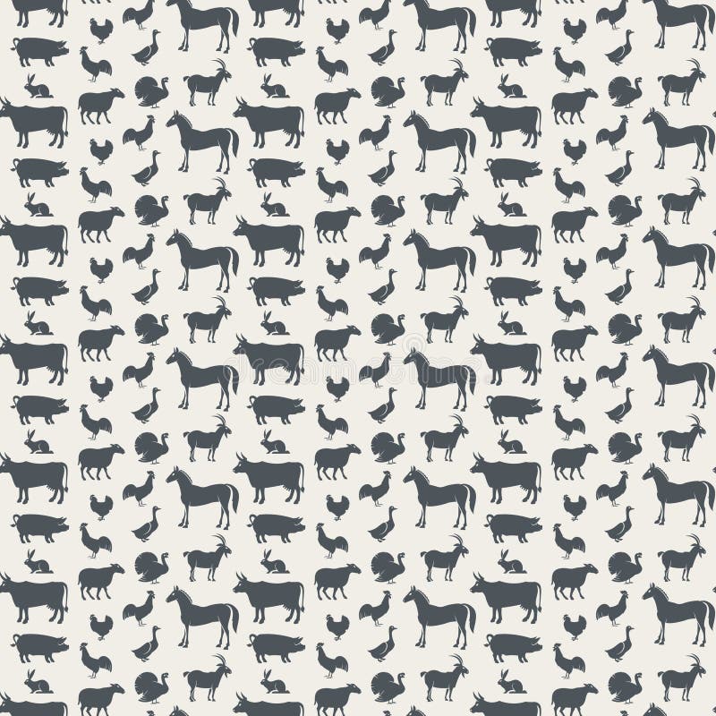 Farm animals stock vector. Illustration of lamb, domestic - 48171332