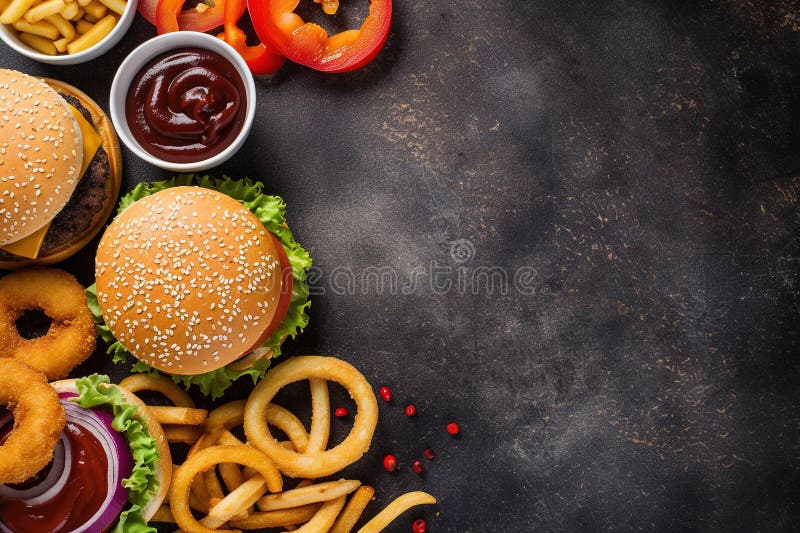 Background of Fast Food. Generative AI Stock Illustration ...