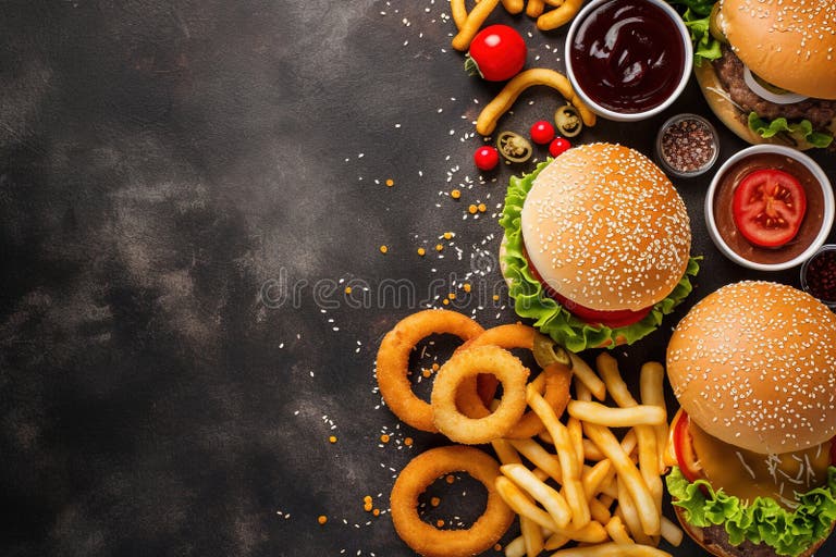 Background of Fast Food. Generative AI Stock Illustration ...