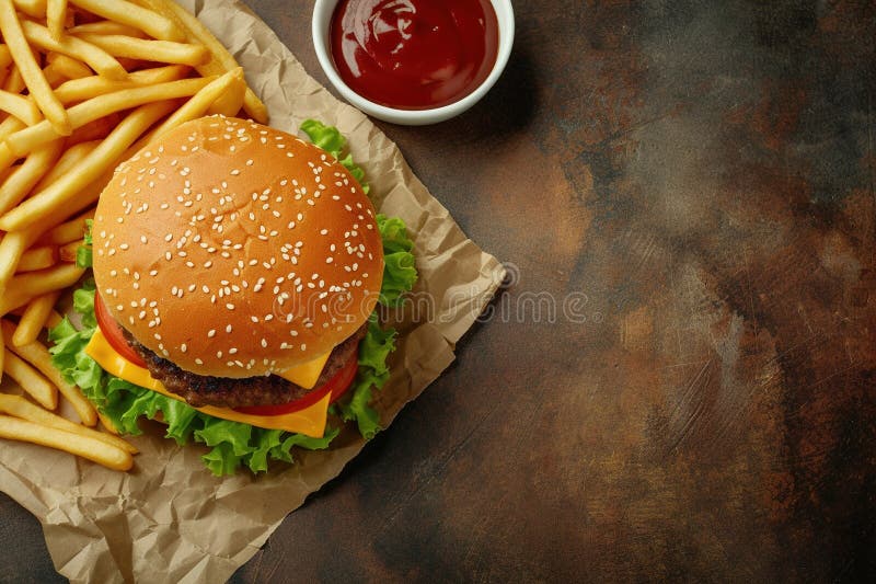 Background of Fast Food. Generative AI Stock Illustration ...