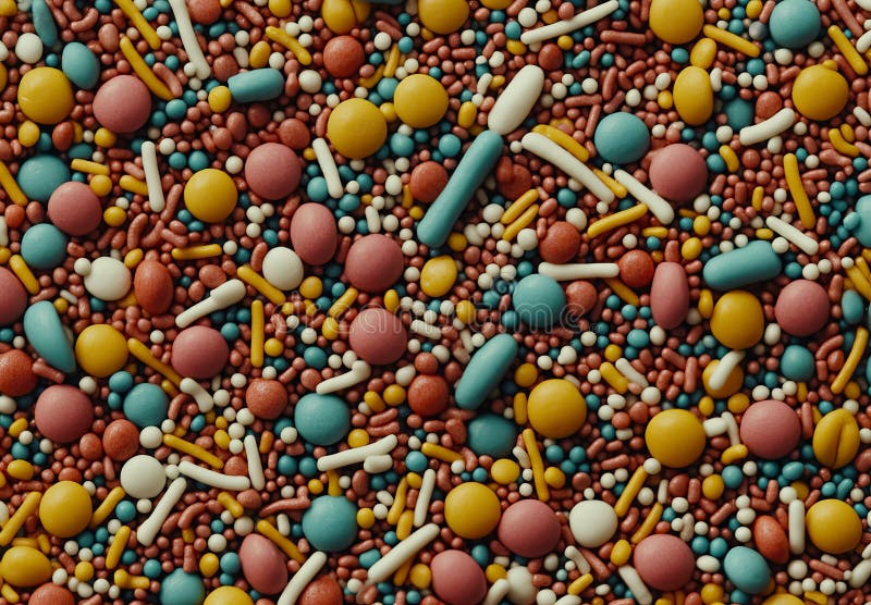 The Background Features an Abstract Mix of Colourful Sweets and Rainbow ...