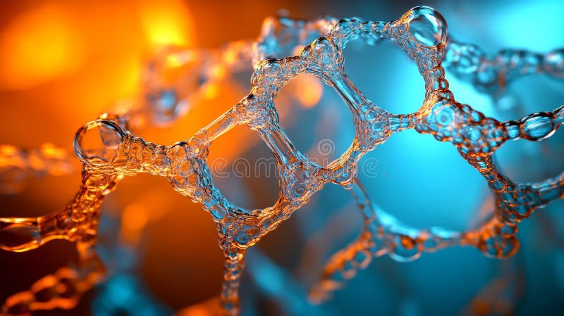 The Background Features 3D Molecules and Molecular Nano Particles ...