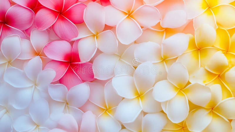 The Background Features Frangipani Flowers in a Seamless Pattern Stock ...