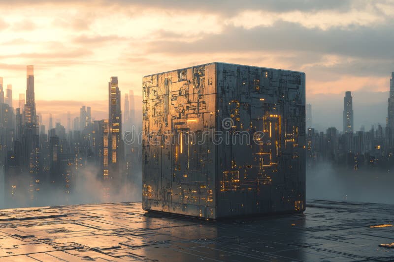 The Background Features a Futuristic and High Tech Design with an ...