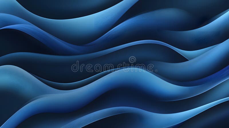 Horizontal Waves in Blue Gradient Flowing Smoothly with Soft Edges ...
