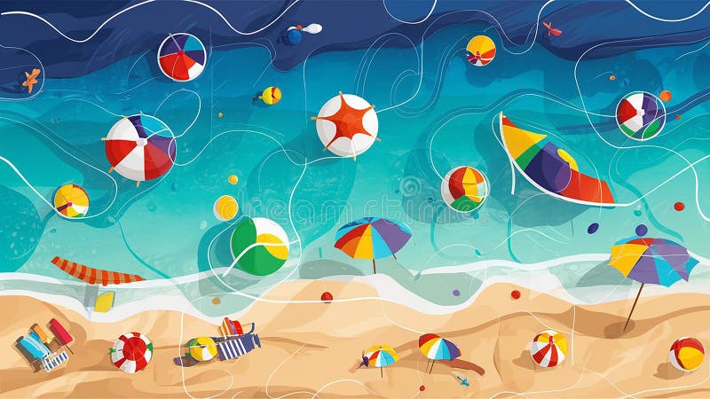 Thick Liquid Background with Beach Colors in Summer Stock Illustration ...