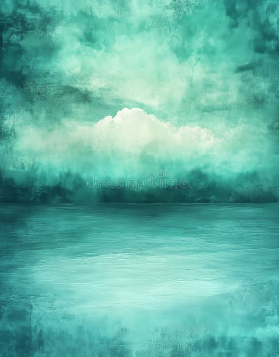 The Background Features a Watercolor Design in Light Blue and Turquoise ...