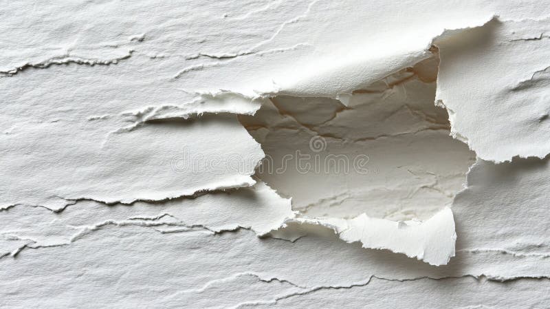 The Background Features a White Textured Base, Combined with Torn Paper ...