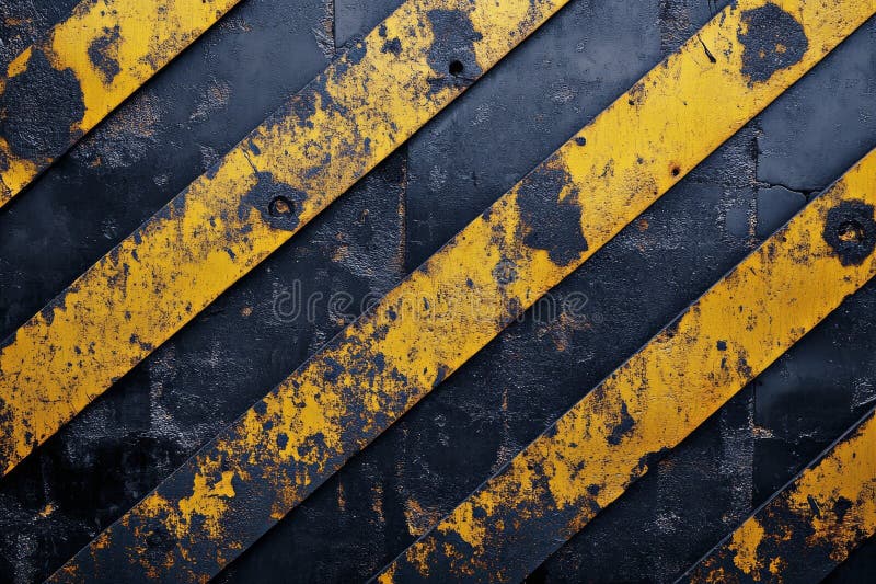 Rustic Textured Background with Yellow Diagonal Stripes Against a Worn ...