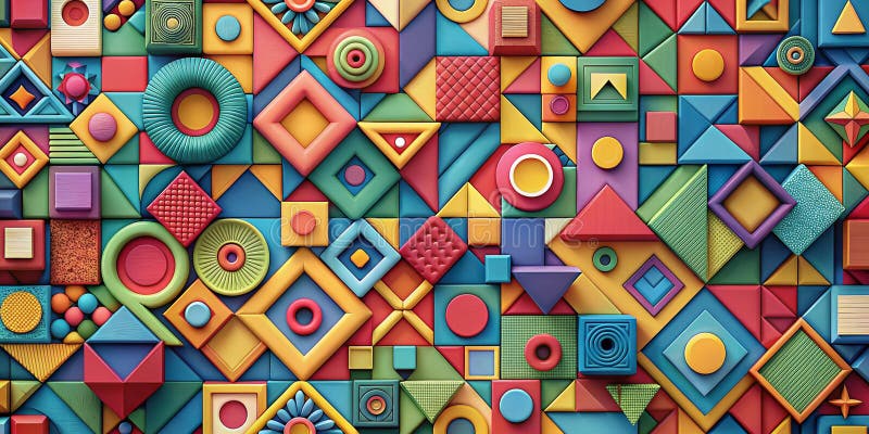Background Featuring a Complex Array of Geometric Shapes Generative AI ...