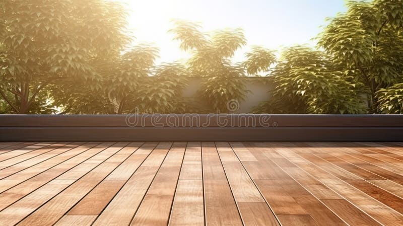 Background Featuring a Diagonal Plank Deck with a Perspective View ...