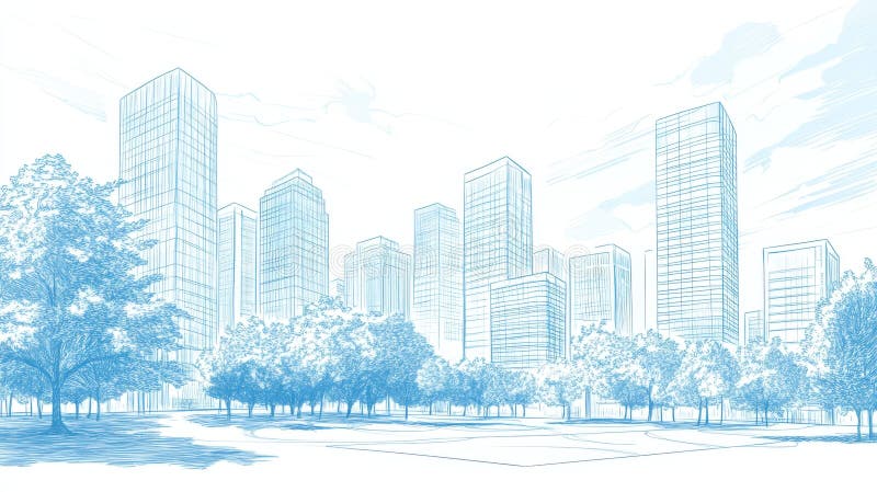 Background Featuring a Metropolitan Theme Featuring City Lines Stock ...