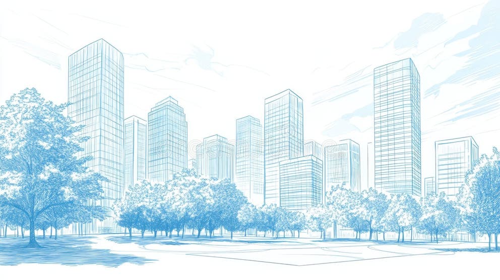 Background Featuring a Metropolitan Theme Featuring City Lines Stock ...