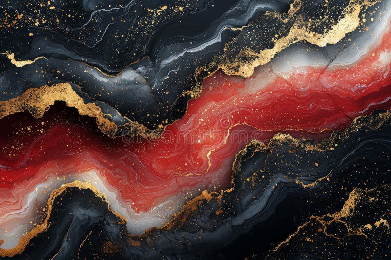 A Background Featuring Red and Gold Marble, Suitable for Invitations ...