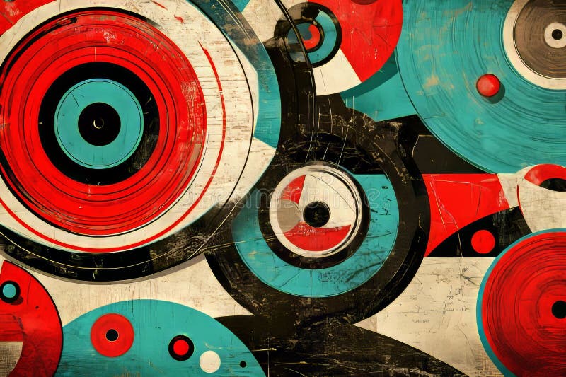 A Background Featuring a Retro Abstract Geometric Design Popular in the ...