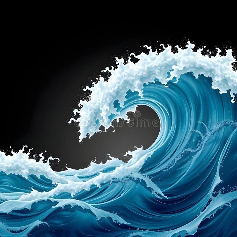 A Background Featuring Stylized Waves or Flowing Water Stock ...