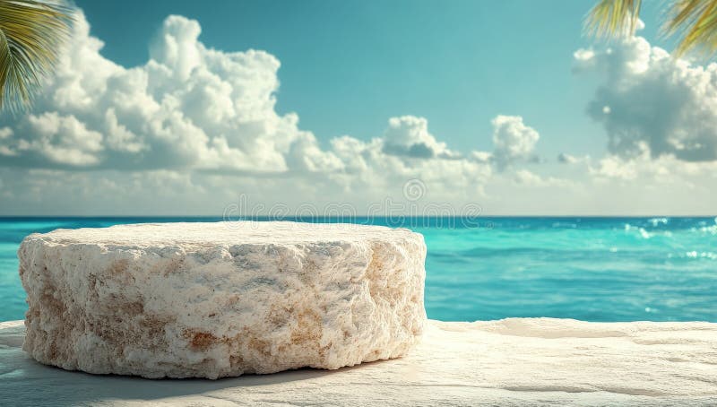 Background Featuring Summer Sand and Tropical Sea with an Abstract ...