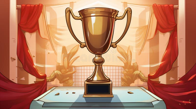 A Background Featuring a Trophy and a "Congratulations" Message in Bold ...